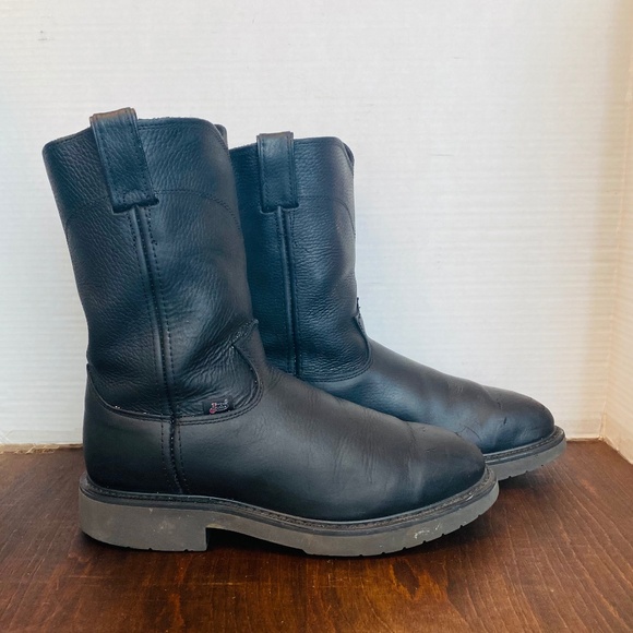 Justin Boots | Shoes | Justin Conductor Mens Leather Usa Made Eh Safety ...